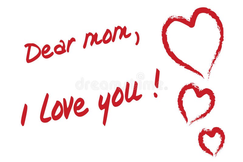 Chère maman je t'aime illustration de vecteur. Illustration du gosse ...