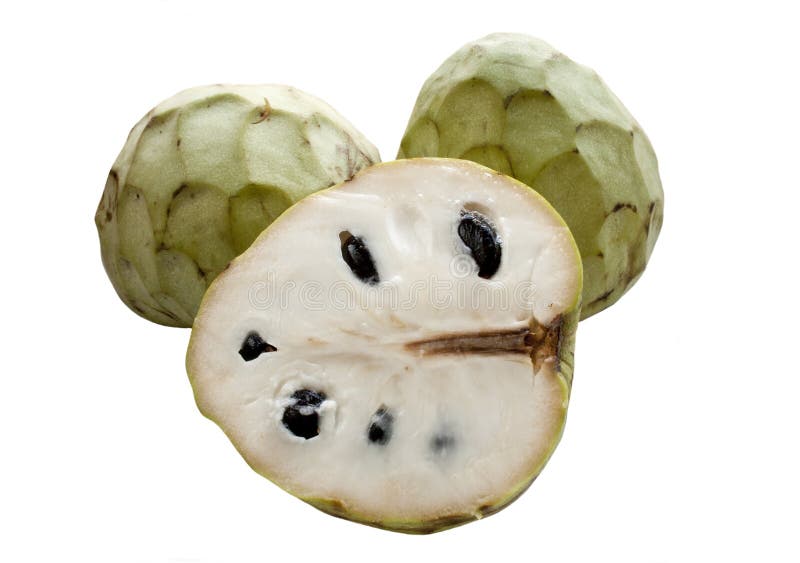 Chérimolier photo stock. Image du graine, isolement, pulpe - 4361770