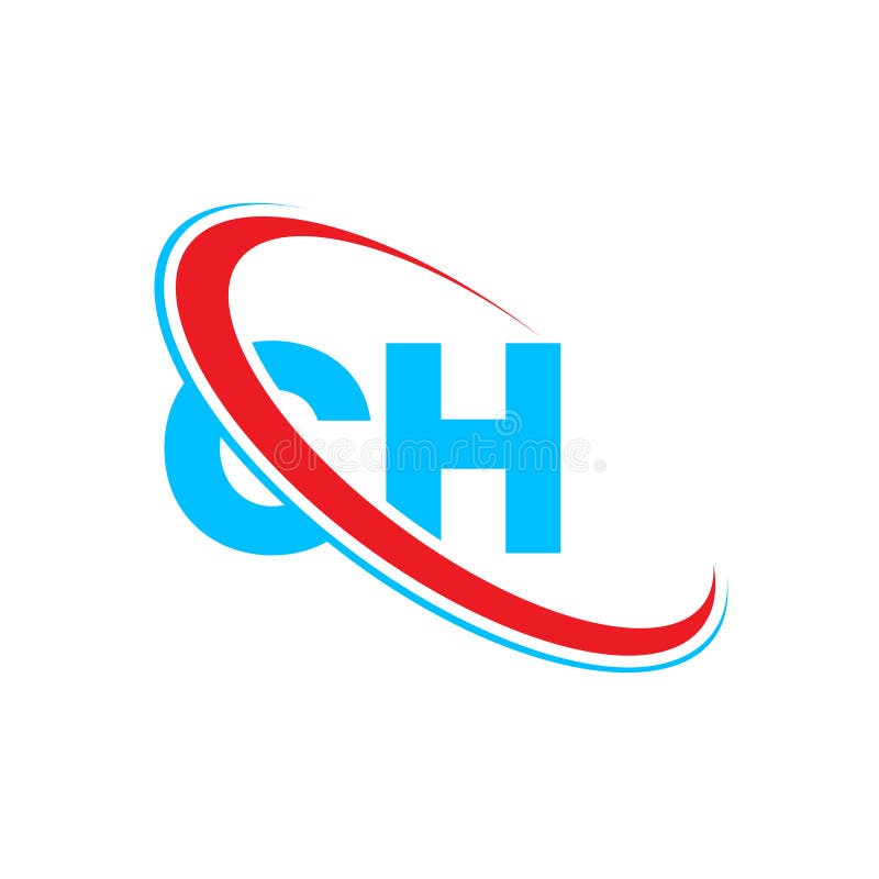 CH C H Letter Logo Design. Initial Letter CH Linked Circle Upercase ...
