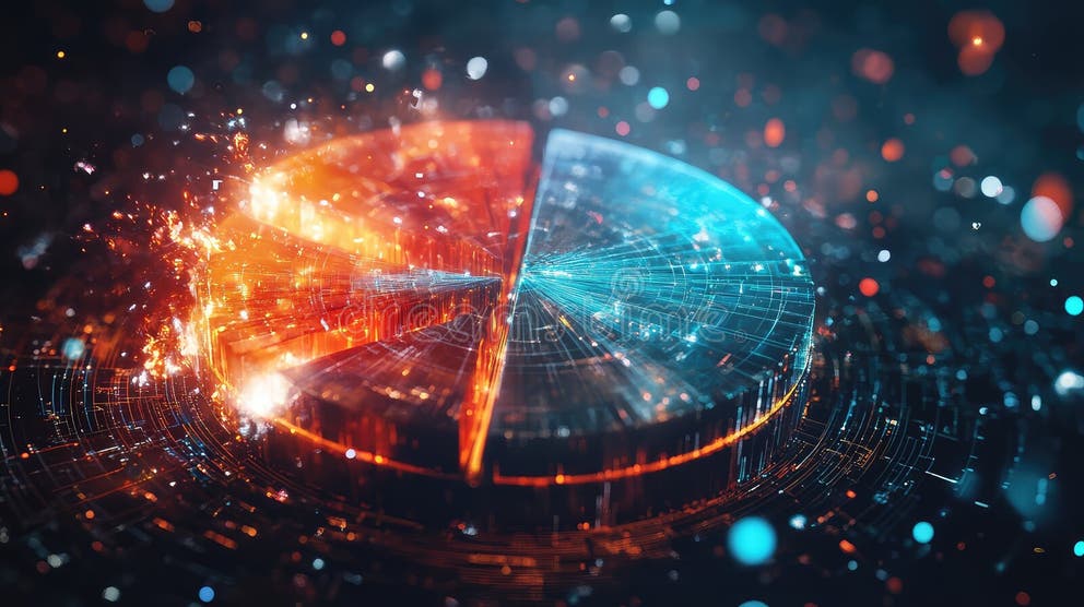 Ch exploding pie chart stock illustration. Illustration of analytics ...