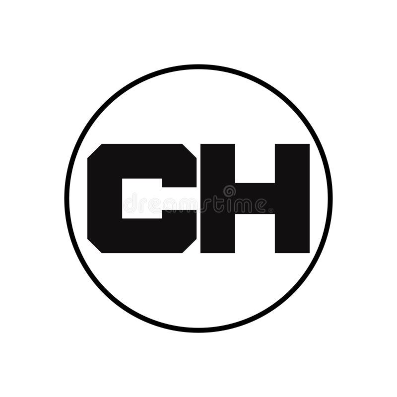 CH Letter Logo Design with Simple Style Stock Vector - Illustration of ...