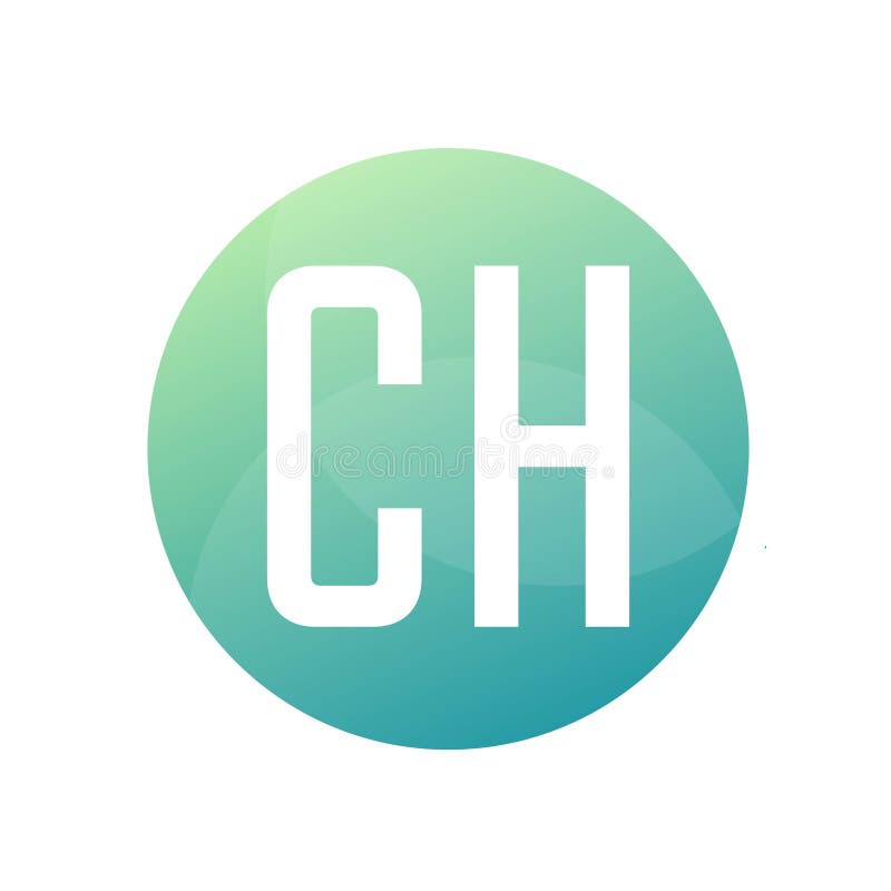 CH Letter Logo Design with Simple Style Stock Vector - Illustration of ...