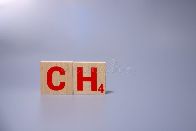 CH4, Natural Gas. Ball-and-stick Model and Skeletal Formula Stock Image ...