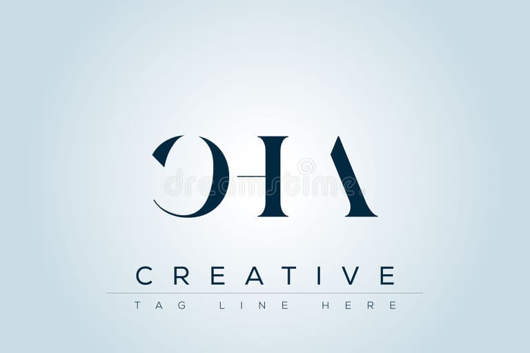 CHA abstract letter logo stock vector. Illustration of font - 363287028