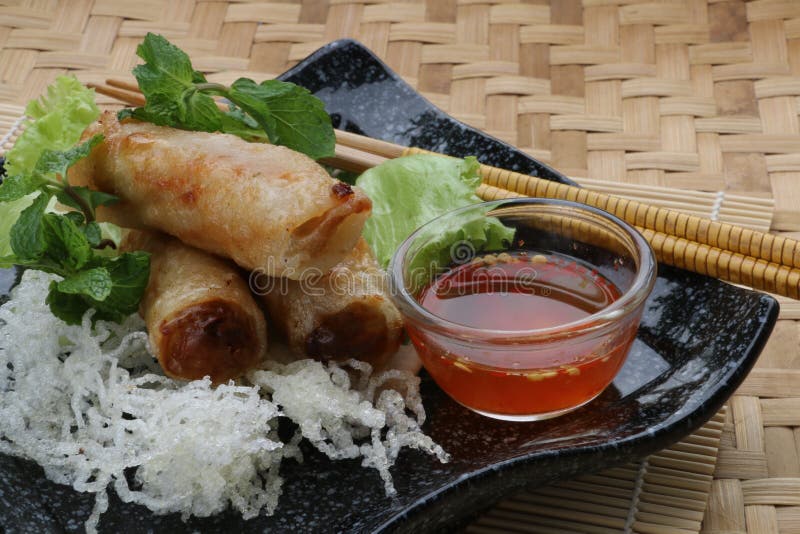 Spring Rolls (Cha Gio), Vietnamese Cuisine. Stock Photo - Image of ...