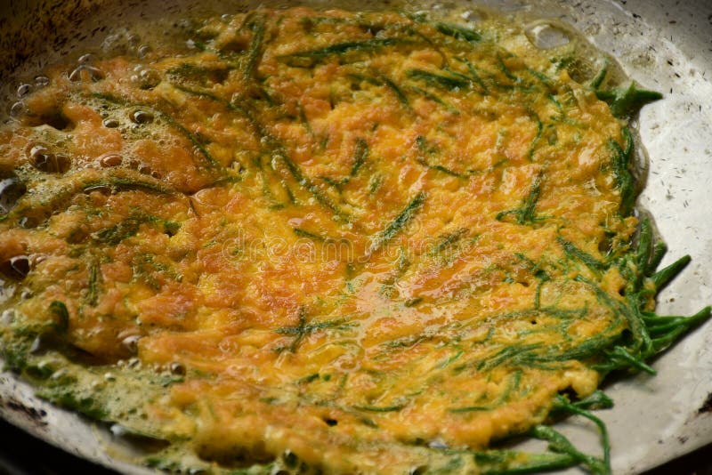Cha-om Khai or Acacia Omelette Thai Food Stock Photo - Image of tree ...