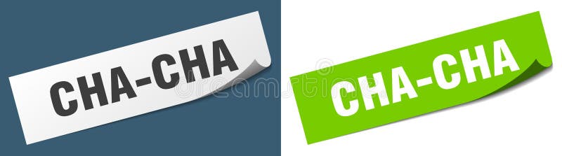 Cha-cha Sticker. Cha-cha Sign Set Stock Vector - Illustration of ...