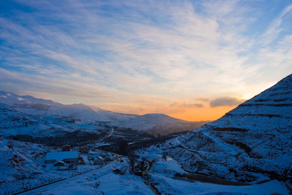 Chabrouh Mountain Sunset stock photo. Image of formations - 16089660