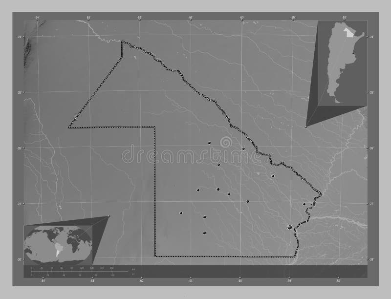 Chaco Argentina Grayscale Major Cities Stock Illustration Illustration Of Alderetes