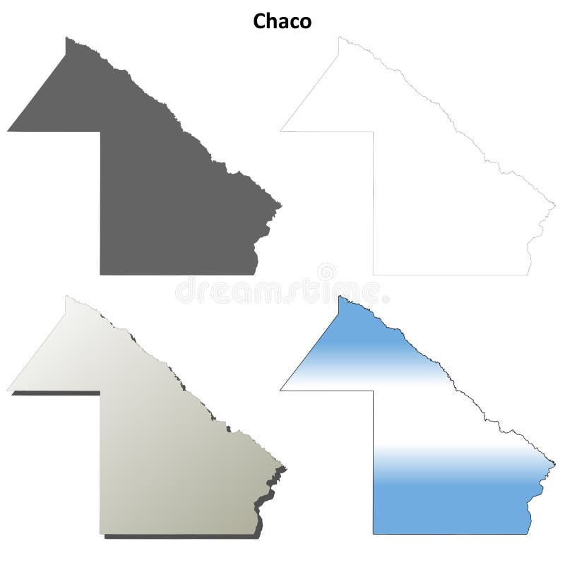 Chaco Blank Outline Map Set Stock Vector - Illustration of provincia ...