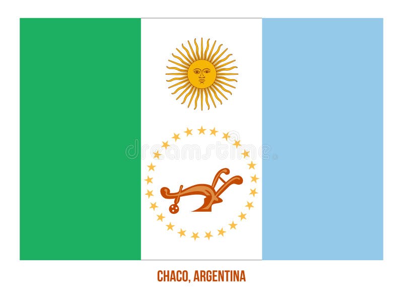 Chaco Flag Waving Vector Illustration on White Background. Flag of ...
