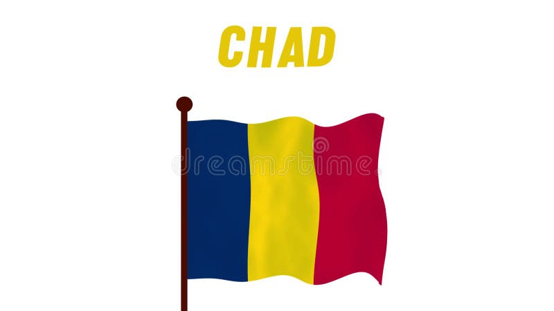 Chad Animated Video Raising the Flag, Introduction of the Country Name ...