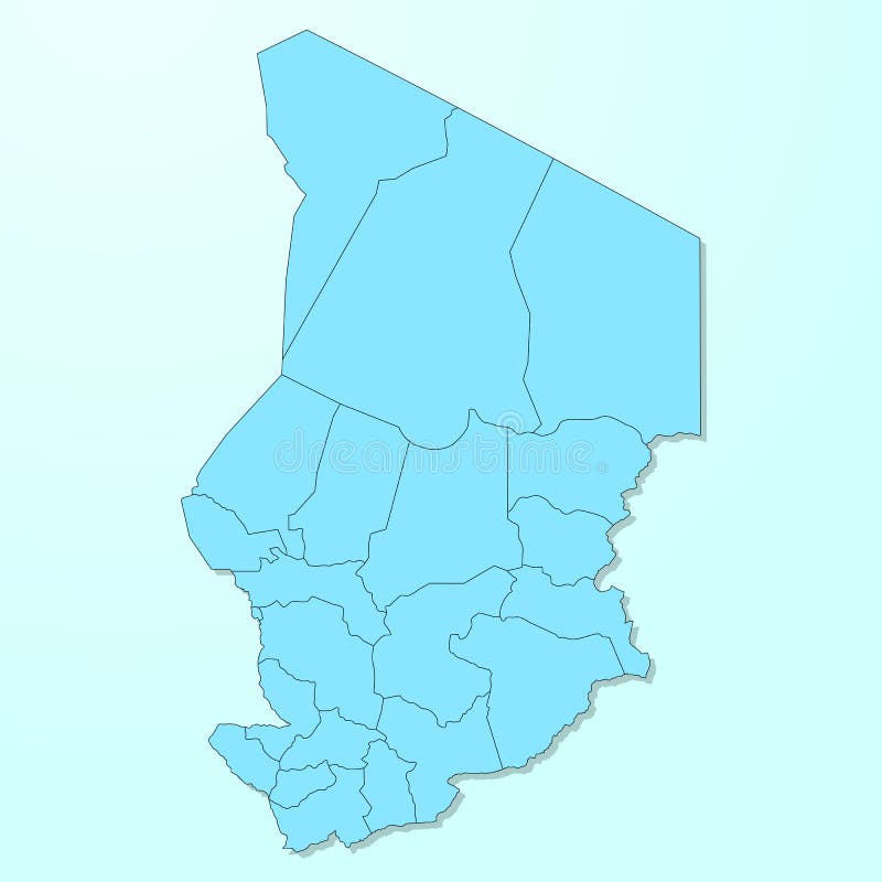 Chad Blue Map on Degraded Background Stock Illustration - Illustration ...