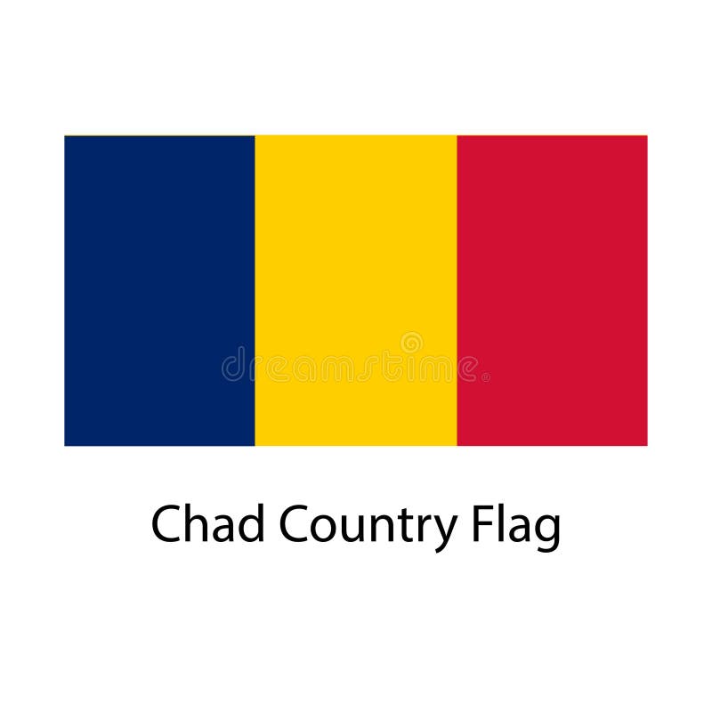 Chad Country Flag Hand Drawing Illustration Vector Based Drawing Stock ...