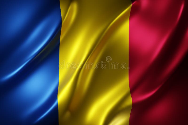Chad 3d flag stock illustration. Illustration of texture - 259336139