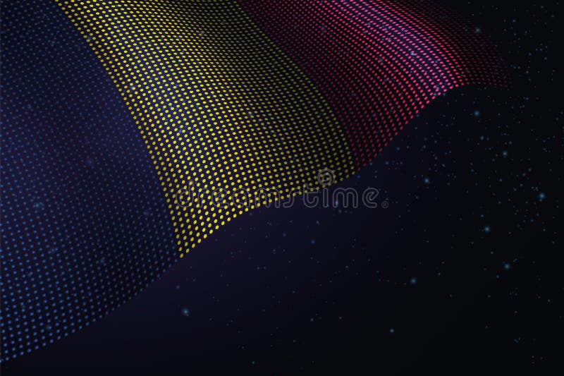 Chad Digital Flag Made of Dots Over a Starry Background Stock Photo ...