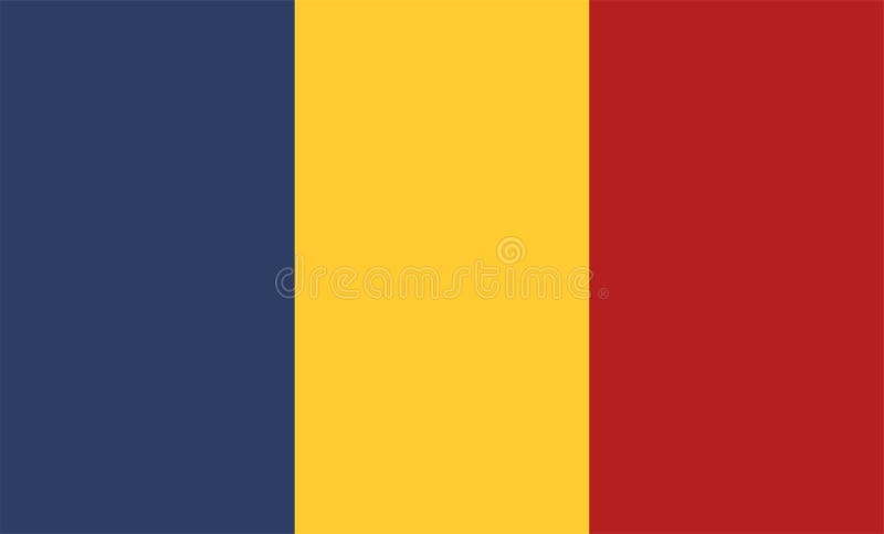 Chad Flag Design Vector stock vector. Illustration of white - 265538344