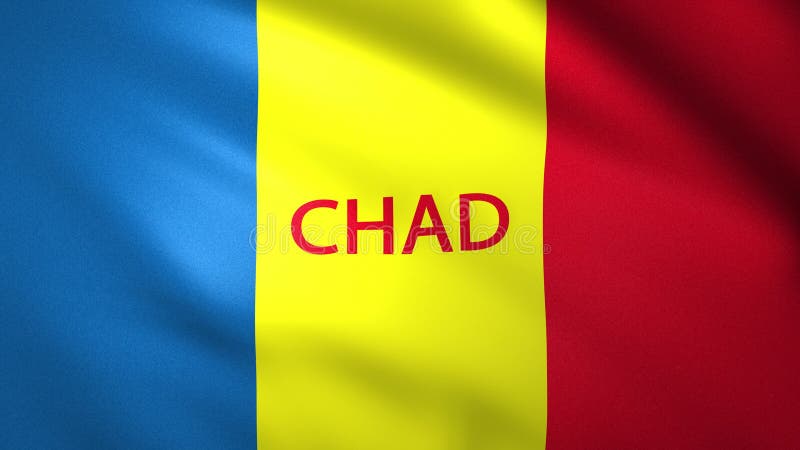 Chad Flag with the Name of the Country Stock Footage - Video of nation ...
