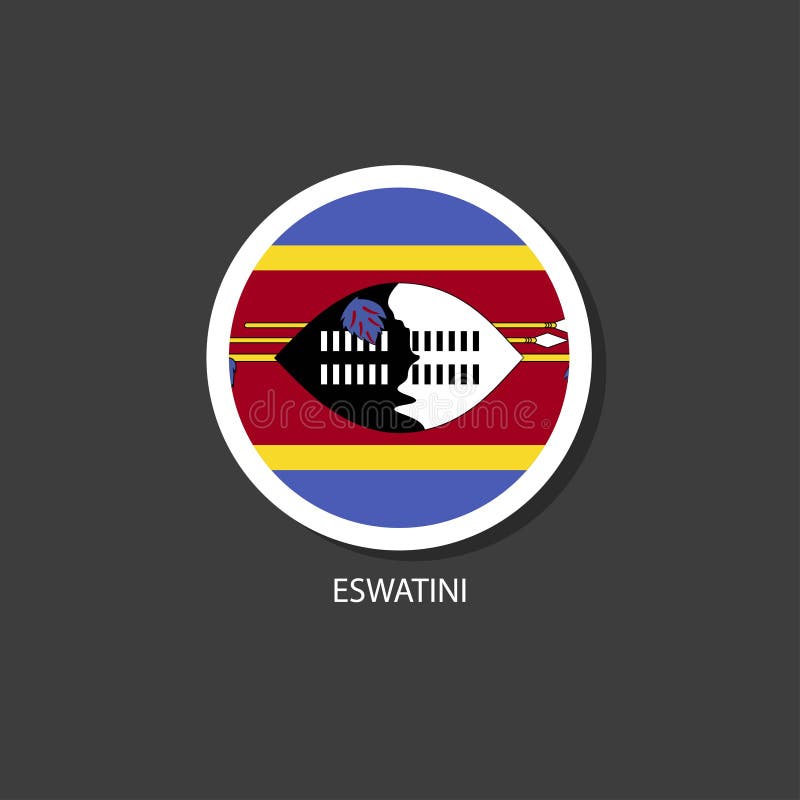 Eswatini Flag Vector Circle Shape Stock Vector - Illustration of sign ...