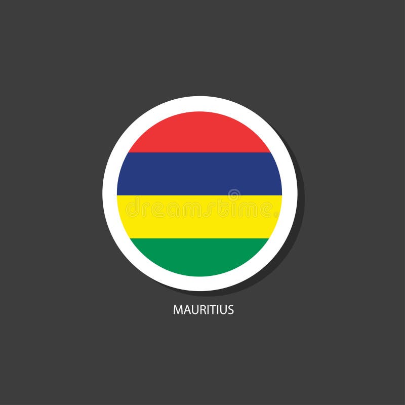 Mauritius Flag Vector Circle Shape Stock Vector - Illustration of icon ...