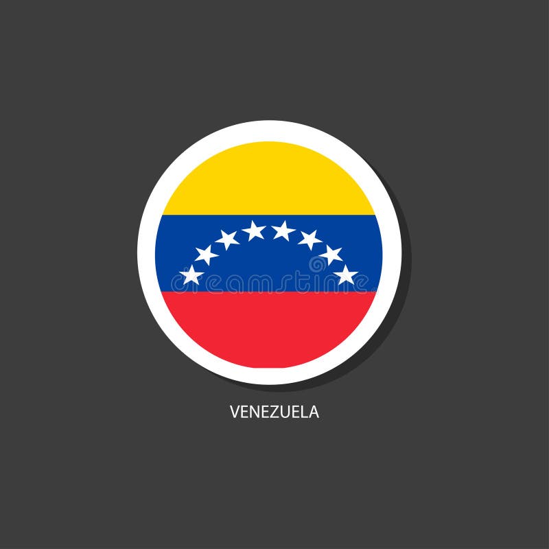 Venezuela Flag Vector Circle Shape Stock Vector - Illustration of ...
