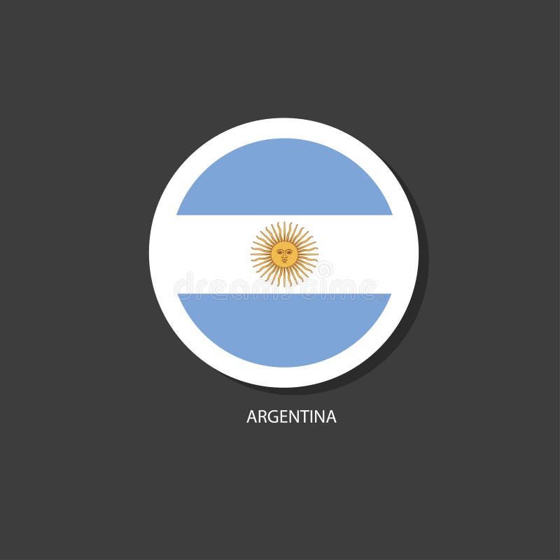 Argentina Flag Vector Circle Shape Stock Vector - Illustration of ...