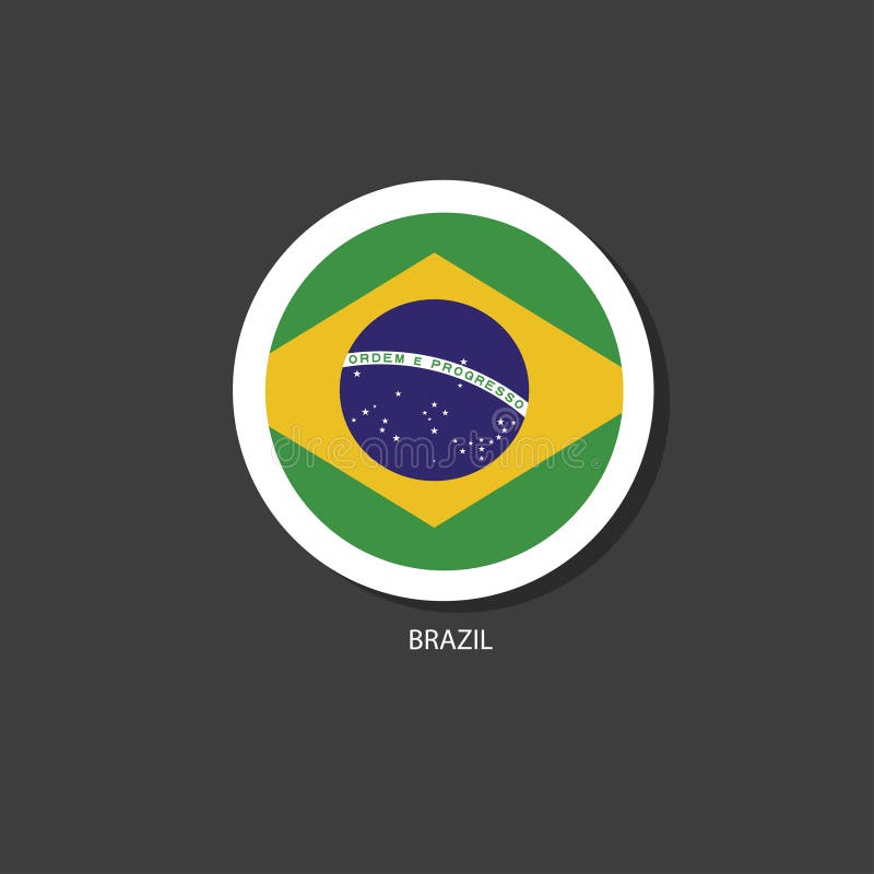 Brazil Flag Vector Circle Shape Stock Vector - Illustration of chad ...