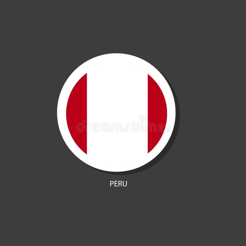 Peru Flag Vector Circle Shape Stock Vector - Illustration of ...