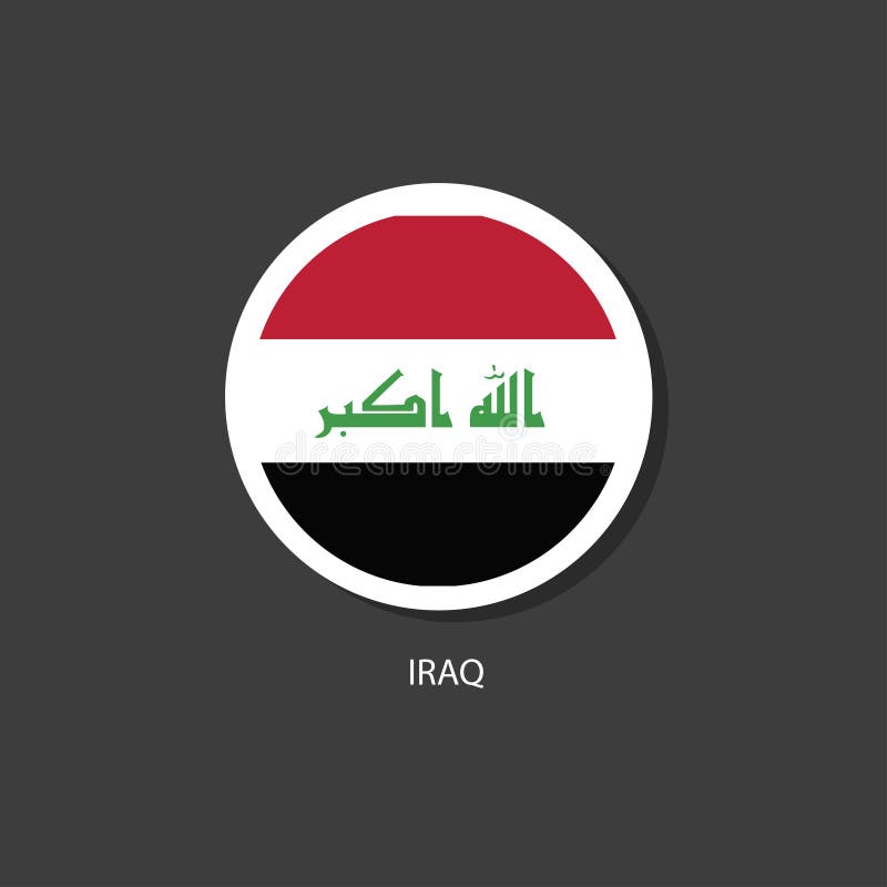 Iraq Flag Vector Circle Shape Stock Vector - Illustration of icon ...