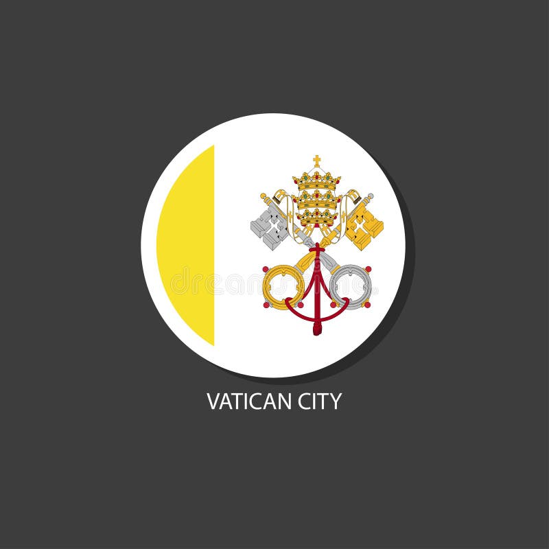 Vatican City Flag Vector Circle Shape Stock Vector - Illustration of ...