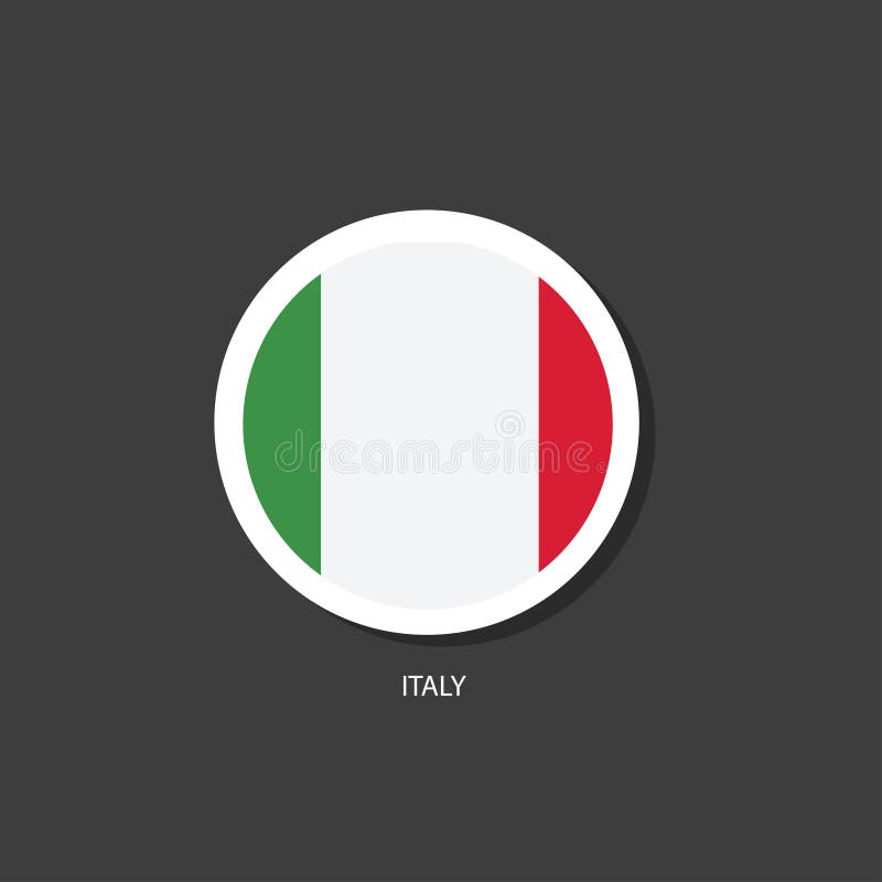 Italy Flag Vector Circle Shape Stock Vector - Illustration of isolated ...