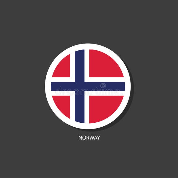 Norway Flag Vector Circle Shape Stock Vector - Illustration of icon ...
