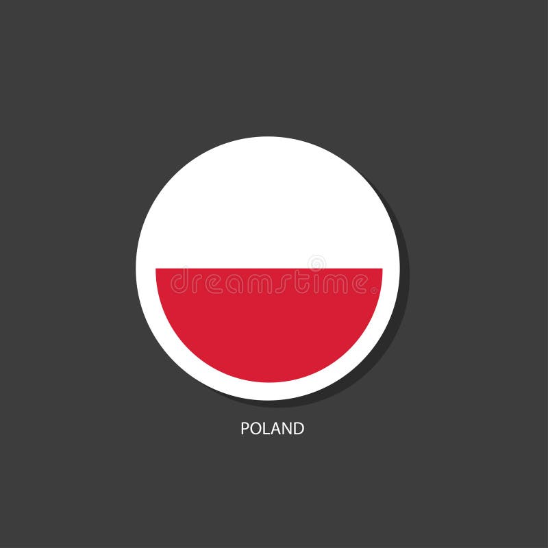 Poland Flag Vector Circle Shape Stock Vector - Illustration of design ...