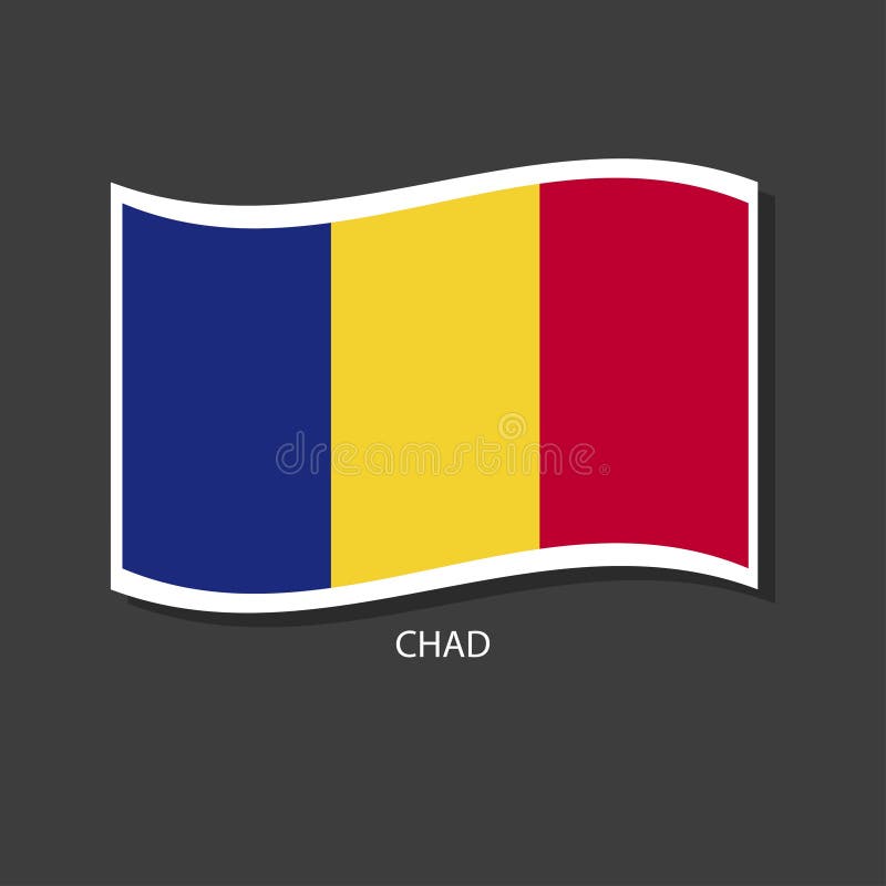 Chad Flag Vectoriel Version Drapeaux D'agitation Illustration de ...