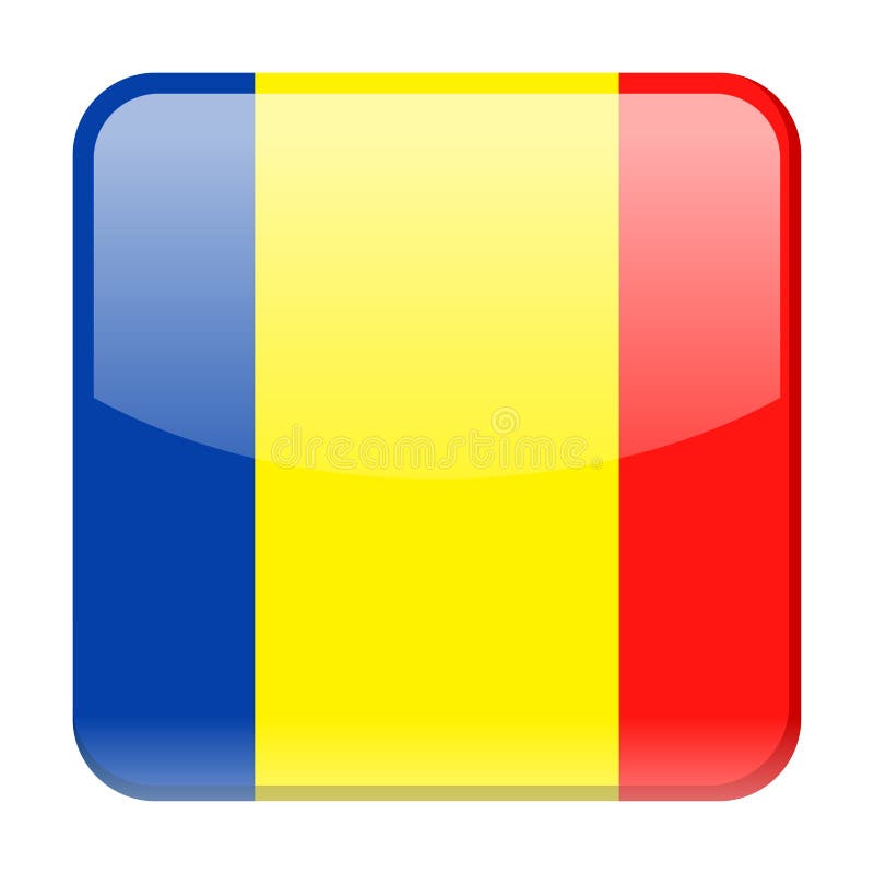 Chad Flag Vetora Square Icon Ilustração Stock - Ilustração de tecla ...