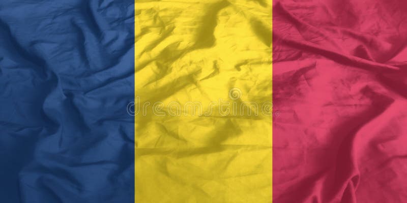 Chad Flag Waving Close Up stock photo. Image of chad - 377158948
