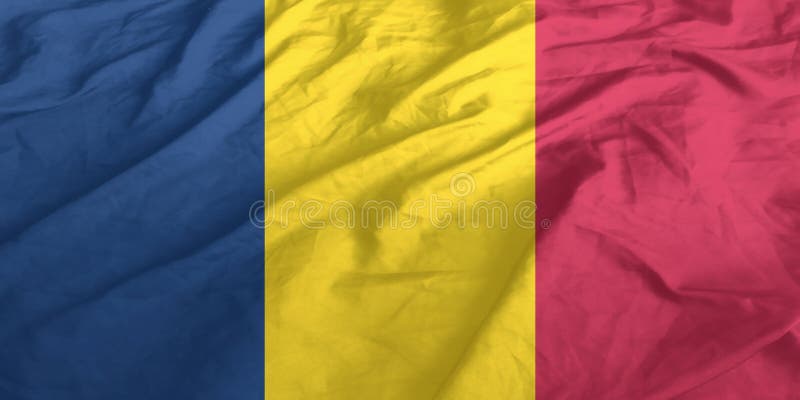 Chad Flag Waving Close Up stock image. Image of background - 377158955