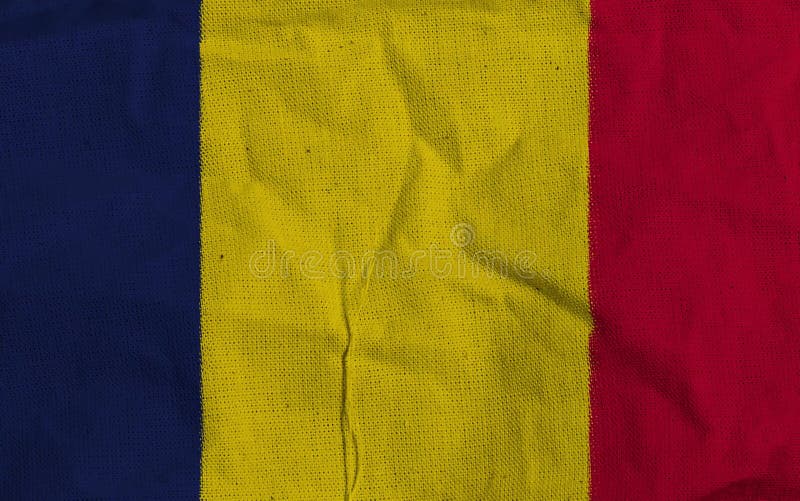 Chad Flag Waving in the Wind, Vibrant Textile Background Featuring Bold ...