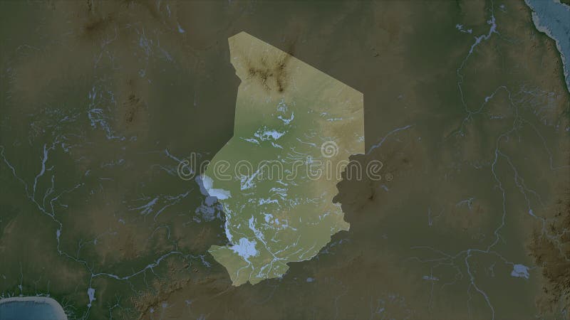 Chad highlighted. Pale stock illustration. Illustration of ...