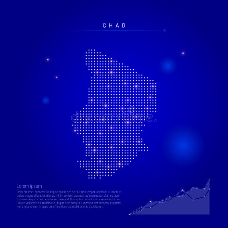 Chad Vector Map Isolated on White Background. High-Detailed Black ...