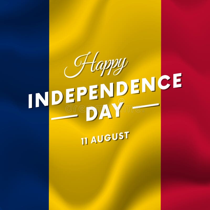 Chad Independence Day. 11 August. Waving Flag. Vector. Stock ...