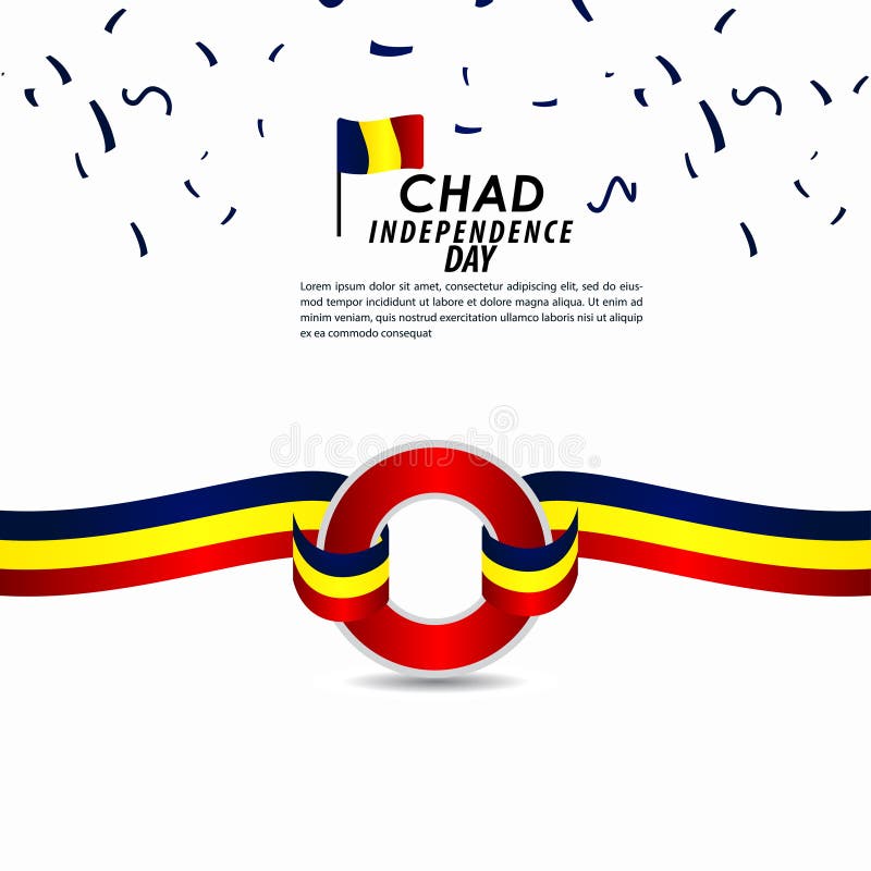 Chad Independence Day Celebration Vector Template Design Illustration ...