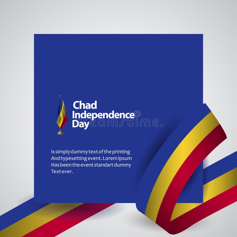 Chad Independence Day Vector Template Design Illustration Stock ...