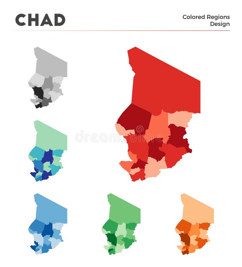 Chad map collection. stock vector. Illustration of middle - 263872206