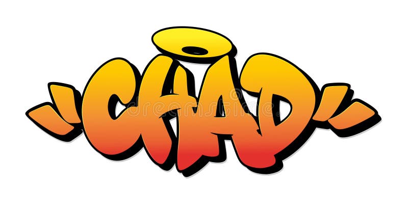 Chad Name in Graffiti Style. Vector Illustration. Stock Vector ...