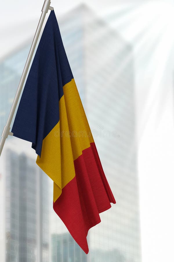 Chad National Flag. Render 3D Stock Illustration - Illustration of ...