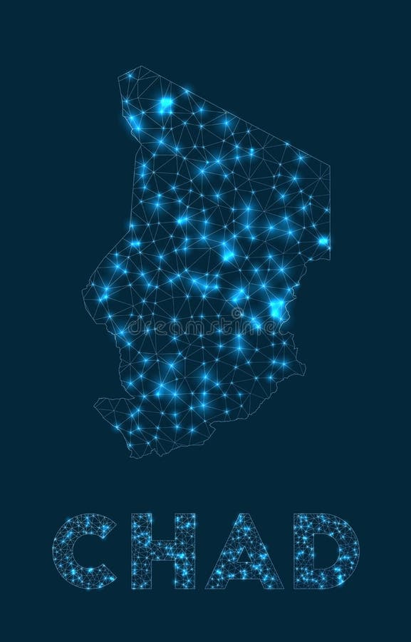 Chad network map. stock vector. Illustration of chad - 175402335