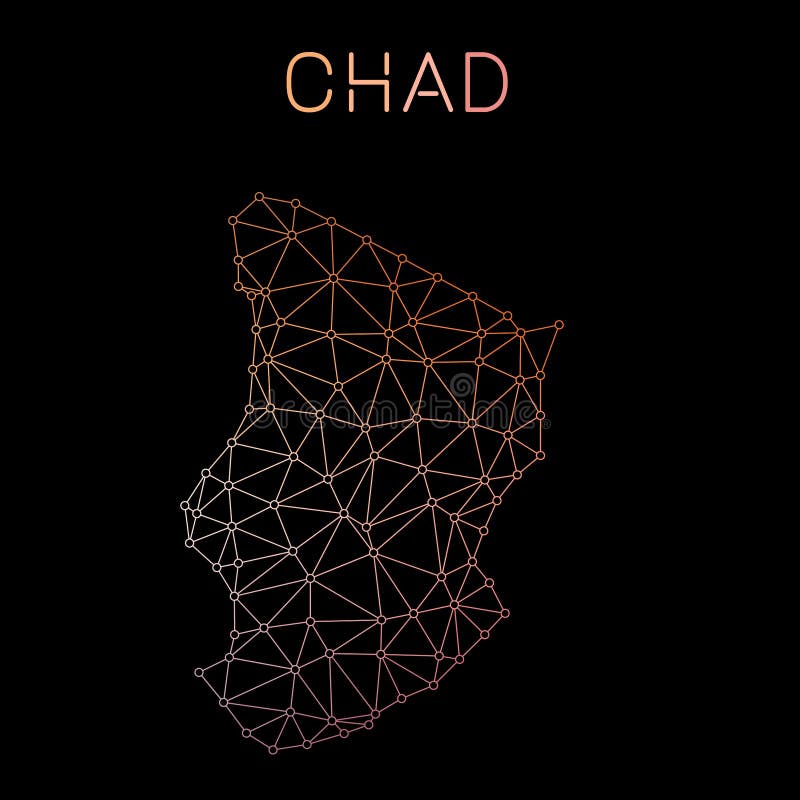 Chad network map. stock vector. Illustration of africa - 92730636