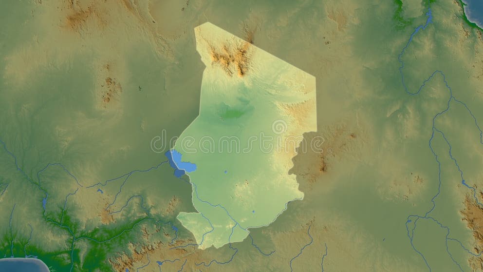 Chad - Physical. Composition Stock Illustration - Illustration of atlas ...
