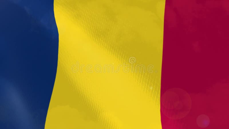 Chad Realistic Flag Animation. Stock Video - Video of continent ...